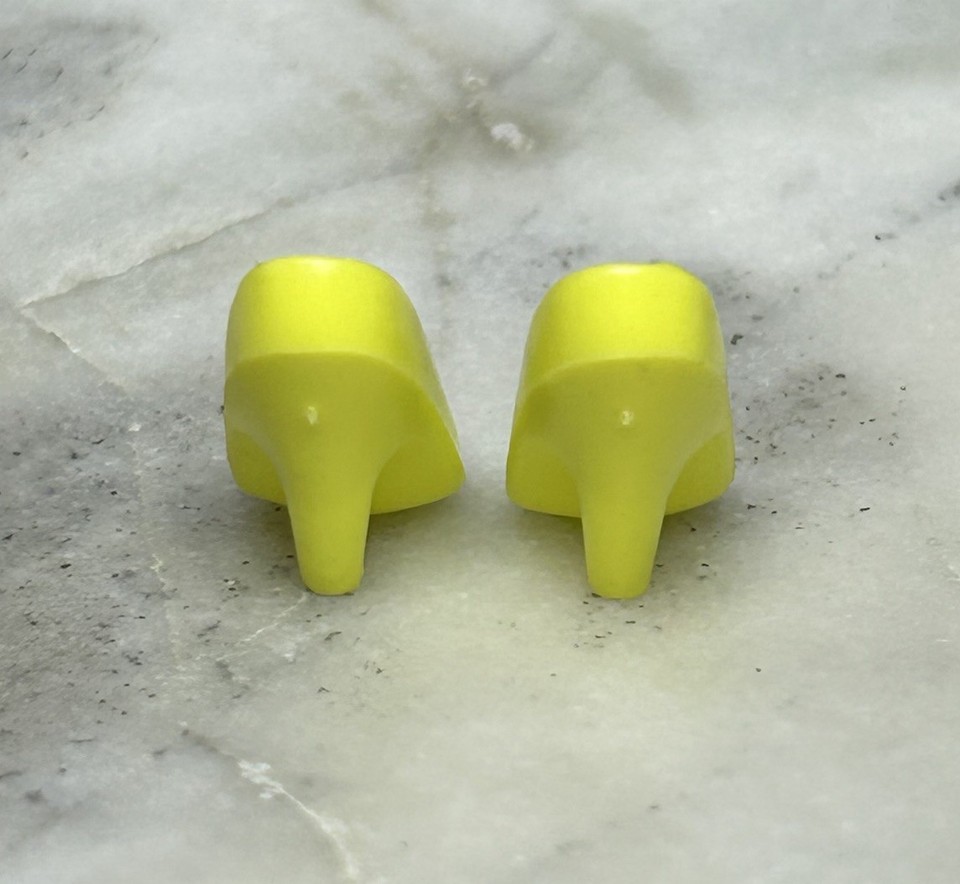 Vintage *Barbie* Shoes ~Neon Yellow Pumps~ 90's Classic High Heels ...