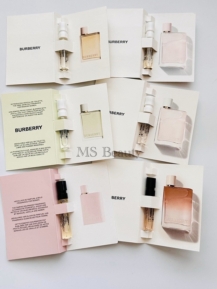 Burberry Her Perfume Collection Sample Size 6pcs (Her Blossom, Intense ...