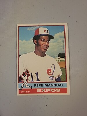 1976 Topps #164 Pepe Mangual Outfield Montreal Expos Baseball Card D7 ...
