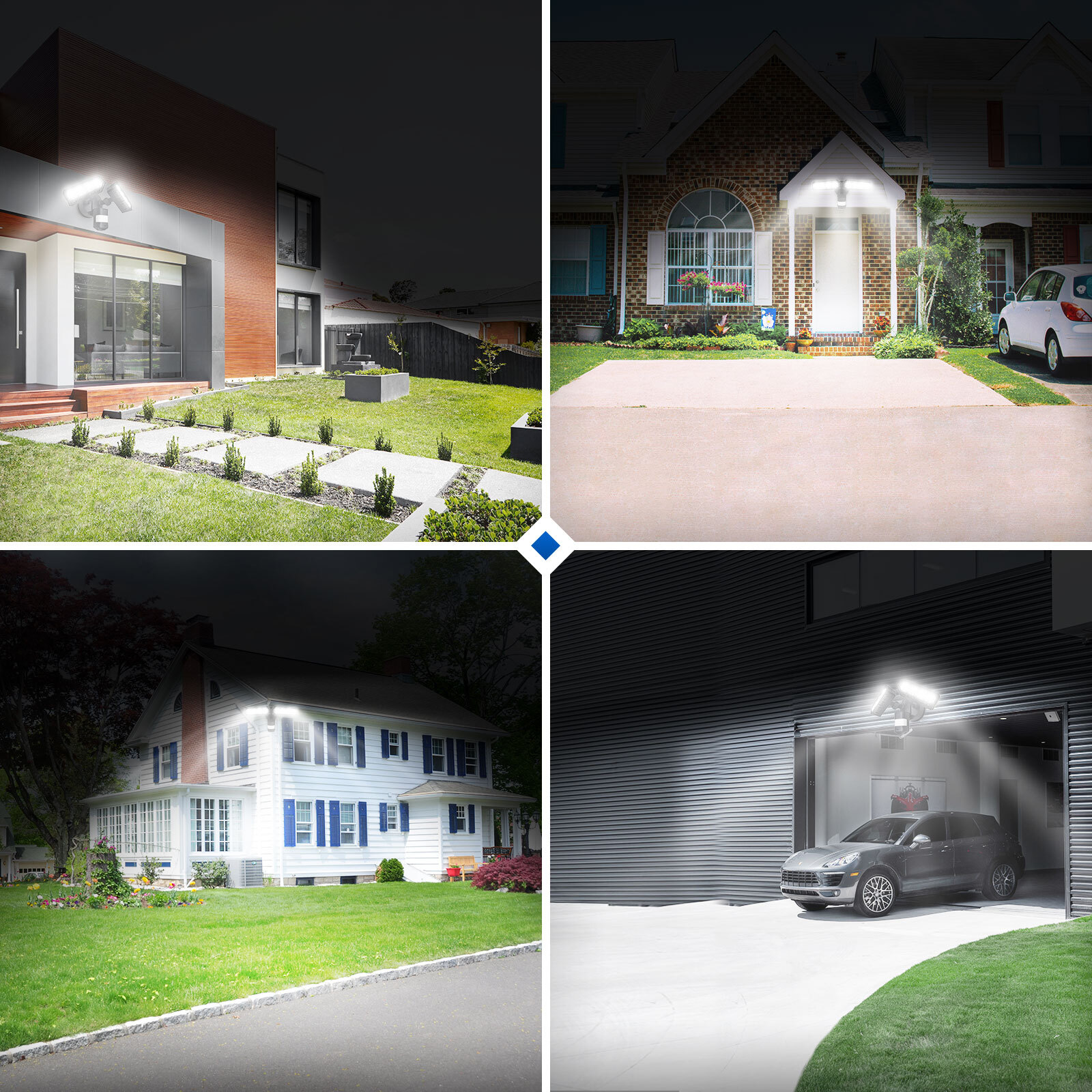 3600lm 250W LED Security Light Motion Sensor Yard Floodlight Dusk to ...