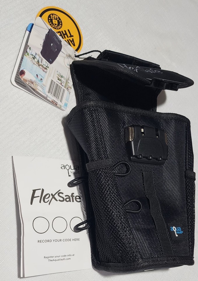 FlexSafe Portable Travel Safe by AquaVault Anti -Theft Black Lockable ...