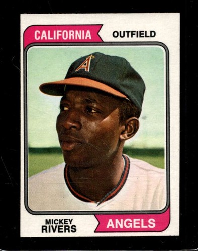 1974 Topps #76 Mickey Rivers NM Angels *X116783 | eBay