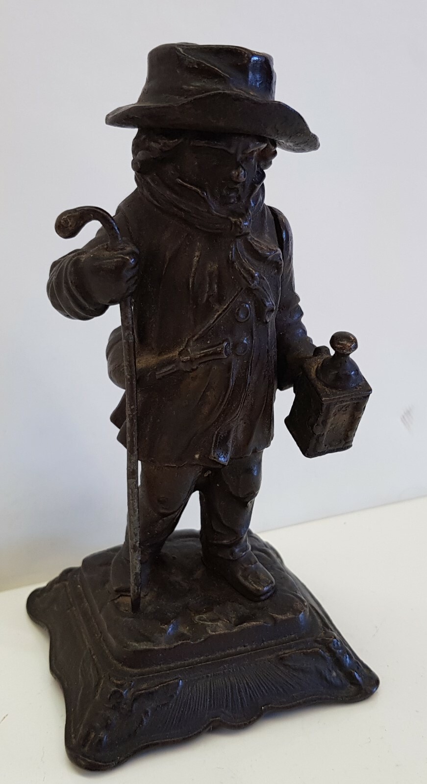 Bronzo VERLAG BEI E G ZIMMERMANN IN HANAU Scultura Porta Fiammiferi ...