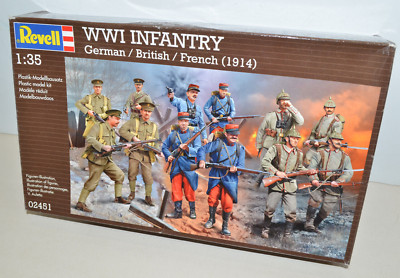 Vintage Revell WWI INFANTRY Toy Soldier Model Kit 1:35 Scale Complete ...