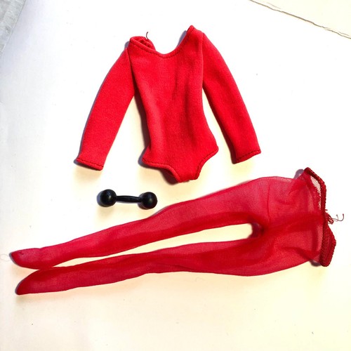 VINTAGE Barbie Shape-Ups #1782 Red Bodysuit & Leotard 1970 Near ...