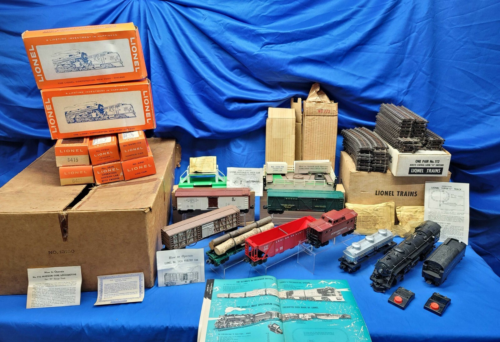 Lionel 13150 Postwar Super-O NYC 773 Hudson Set With Set Box VERY RARE ...