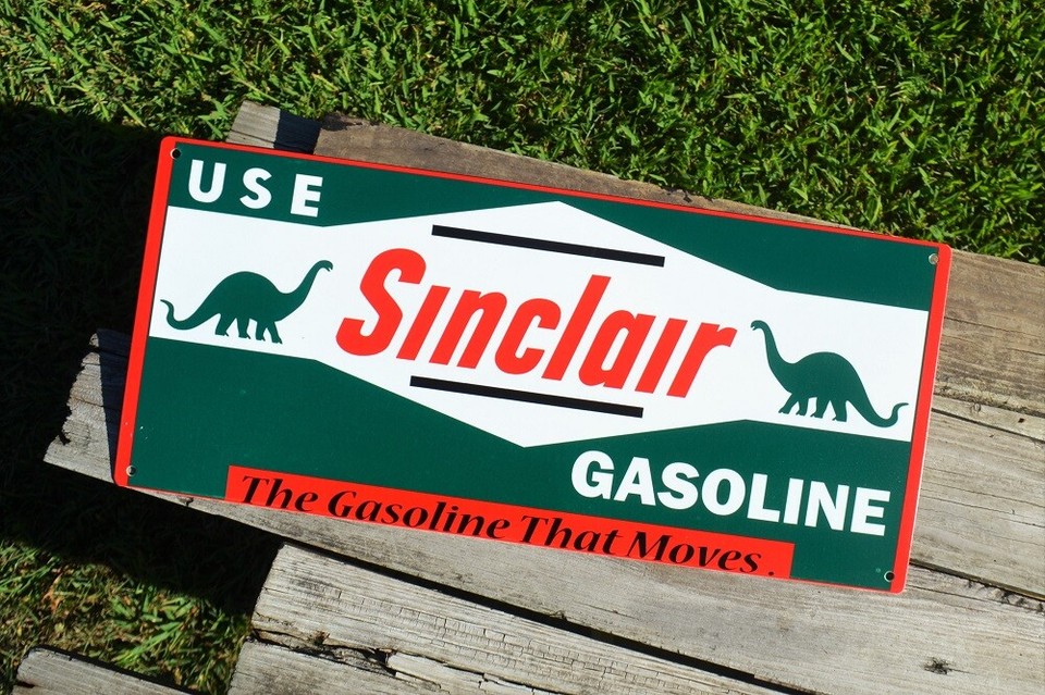 Use Sinclair Gasoline Retro Steel Metal Sign - Dino - Dinosaur - Oil ...