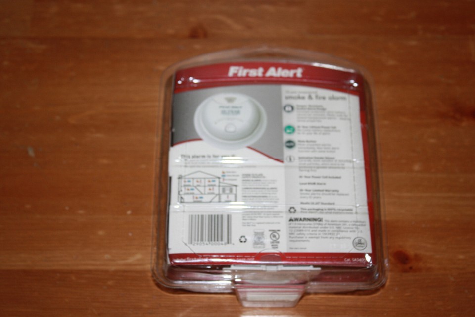 First Alert 10 Year Smoke & Fire Alarm Detector Lithium Battery SA340CN ...