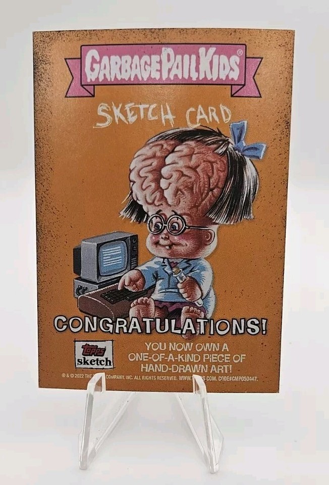 Topps Garbage Pail Kids Adam Bomb/ Mike Trout MLBx GPK Acevedo Sketch ...