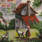Riolis counted cross stitch Kit Monastery Shonenvert after engravings ...