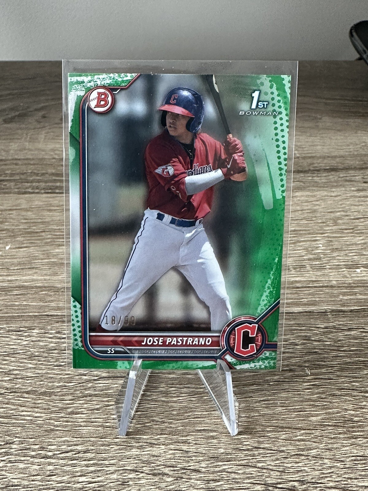 2022 Bowman JOSE PASTRANO 1st Green Paper /99 BP21 Cleveland Guardians ...