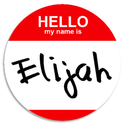 Hello My Name Is Elijah - 10 Pack Circle Stickers 3 Inch - Custom ...