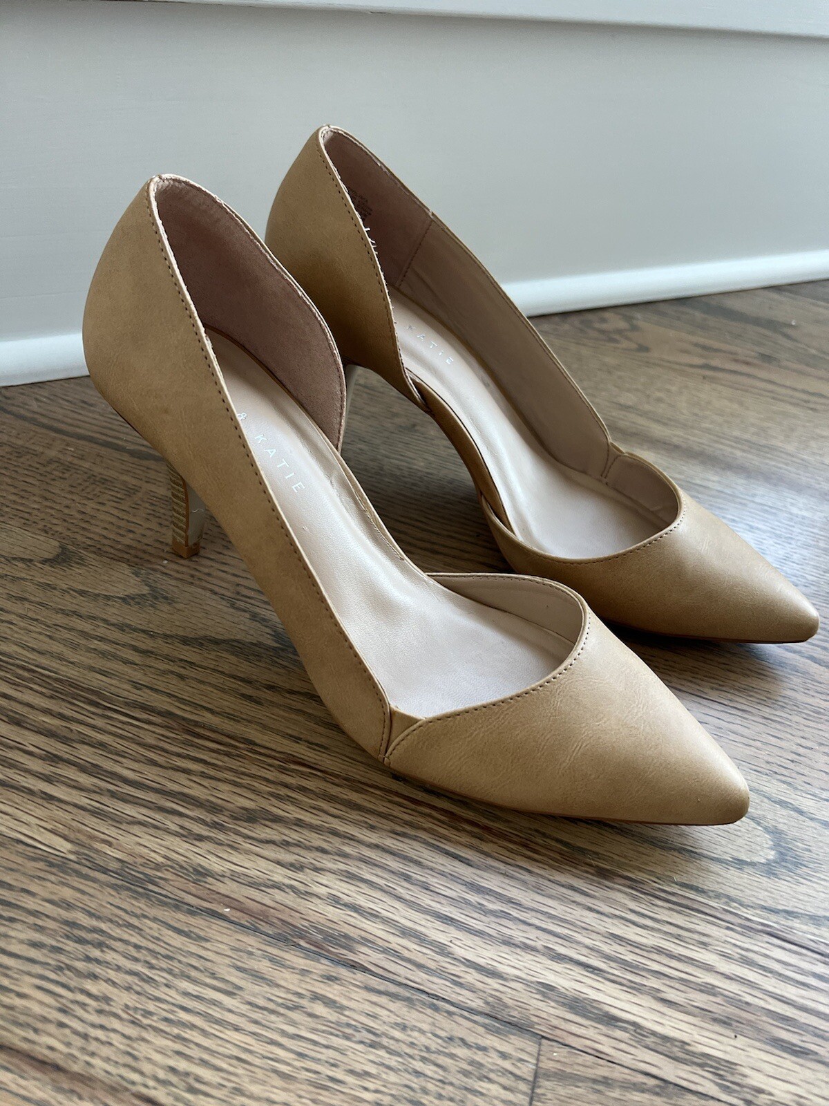 Kelly & Katie Light Tan Leather Heels (Size 9.5) - Gem