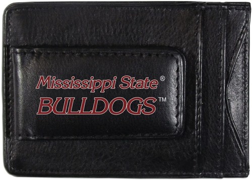 Mississippi State University Bulldogs Black Leather Wallet, Front ...