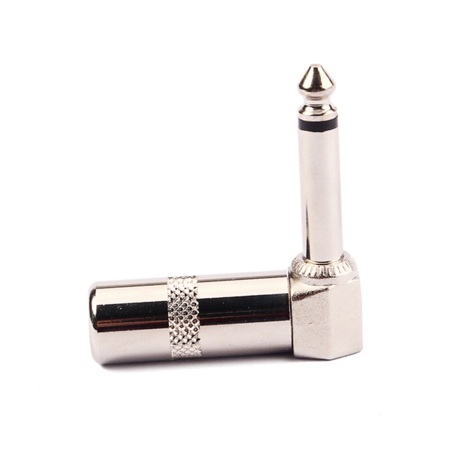 Right Angle Jack Guitar Plug Small Stereo for Electric Audio Connector ...