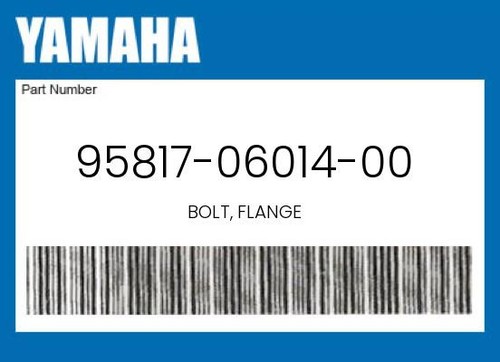 Yamaha Genuine Bolt, Flange - 95817-06014-00 | eBay