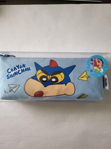 Cute Crayon Shin Chan Blue Pouch Makeup Pencil Bag Action Mask Zipper ...