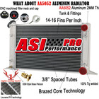 3 ROW Core Aluminum Radiator For VW Scirocco Pro Stock Style For Drag ...