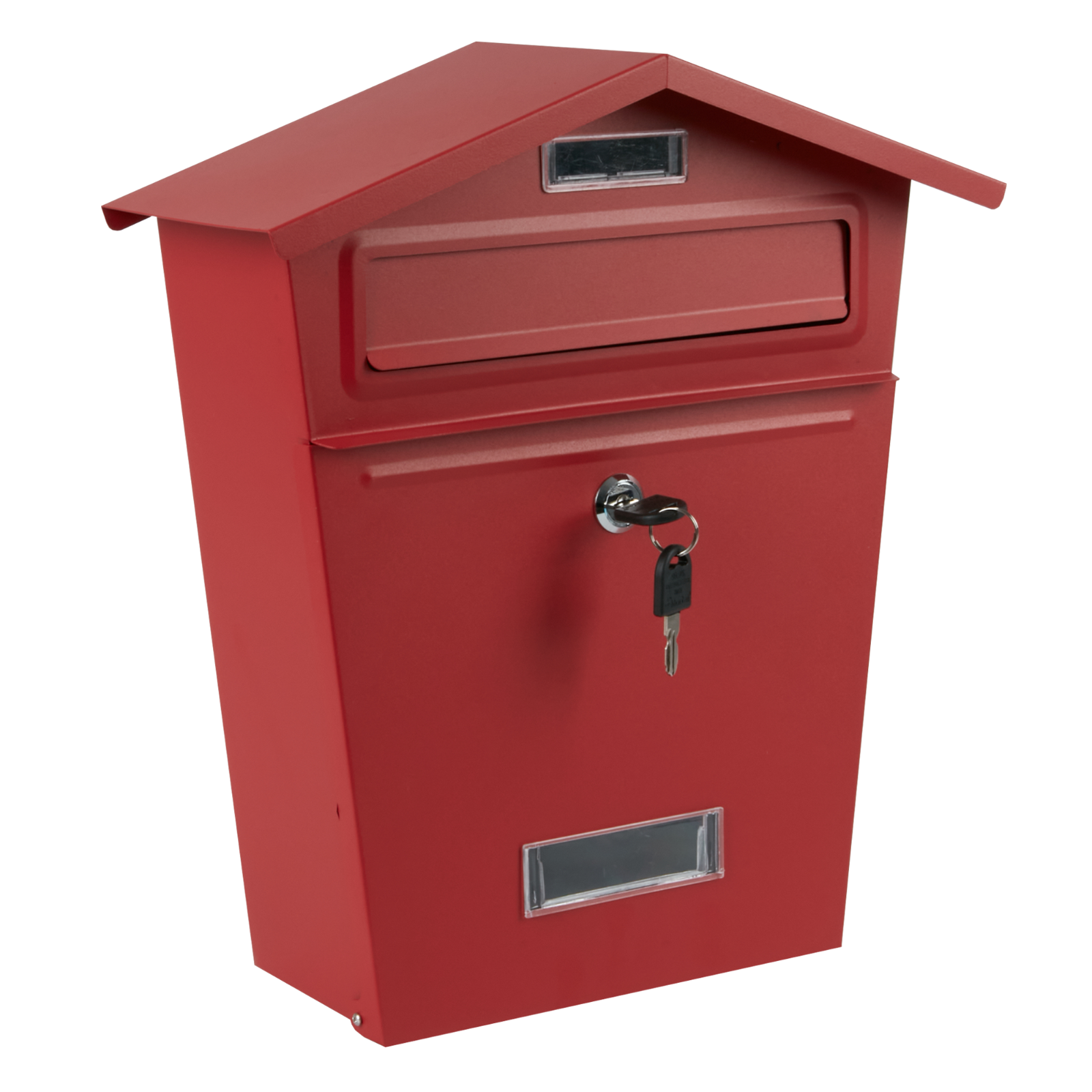 NEW LARGE OUTDOOR STEEL POST BOX POSTBOX LOCKABLE LETTER MAIL WALL ...