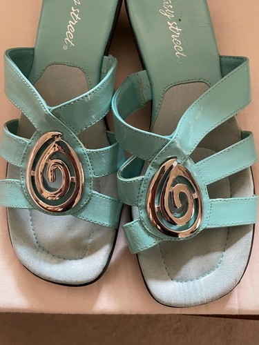 Woman's Sandals - Turquoise/Aqua Color - Size 9 | eBay