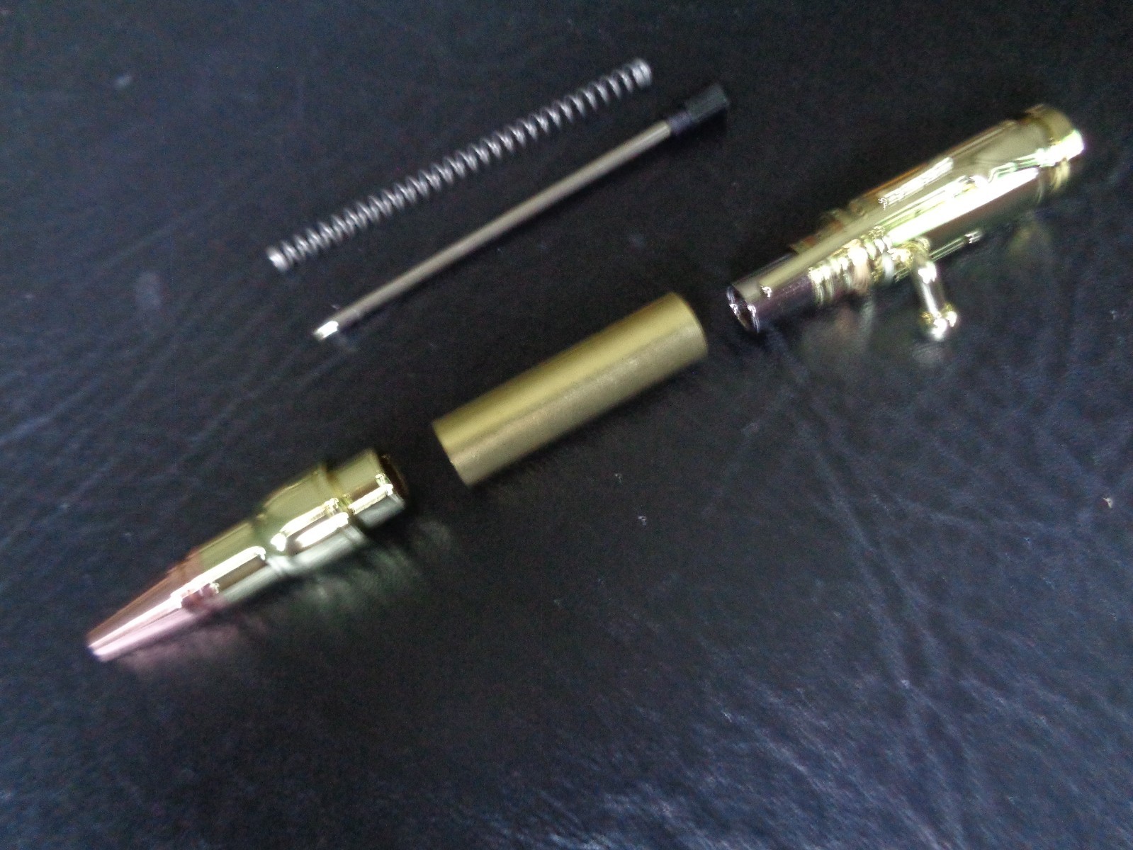 10 Pack, 24K Gold, Mini 30 Caliber Bolt Action Bullet Pen Kits, with ...