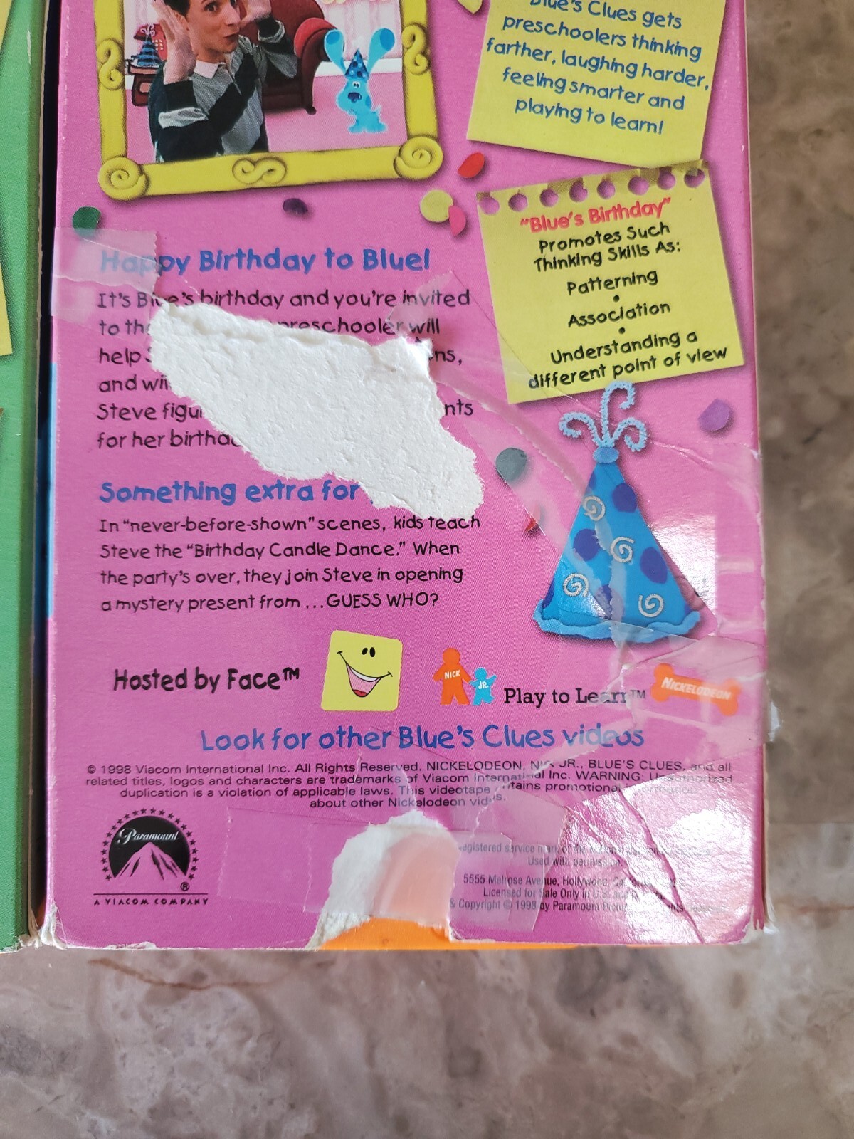 Lot of 2 VHS Blue's Clues Tapes ( Orange ) Story Time, and Blue's ...