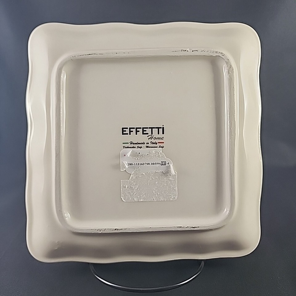 Effetti Appetizer Serving Square Plate Wine Cheese 7” x 7” Italy ...