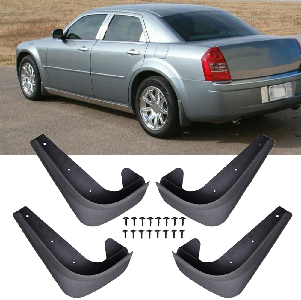 4PCS Mud Flaps Splash Guards Mudguard Front & Rear Fender For Chrysler ...