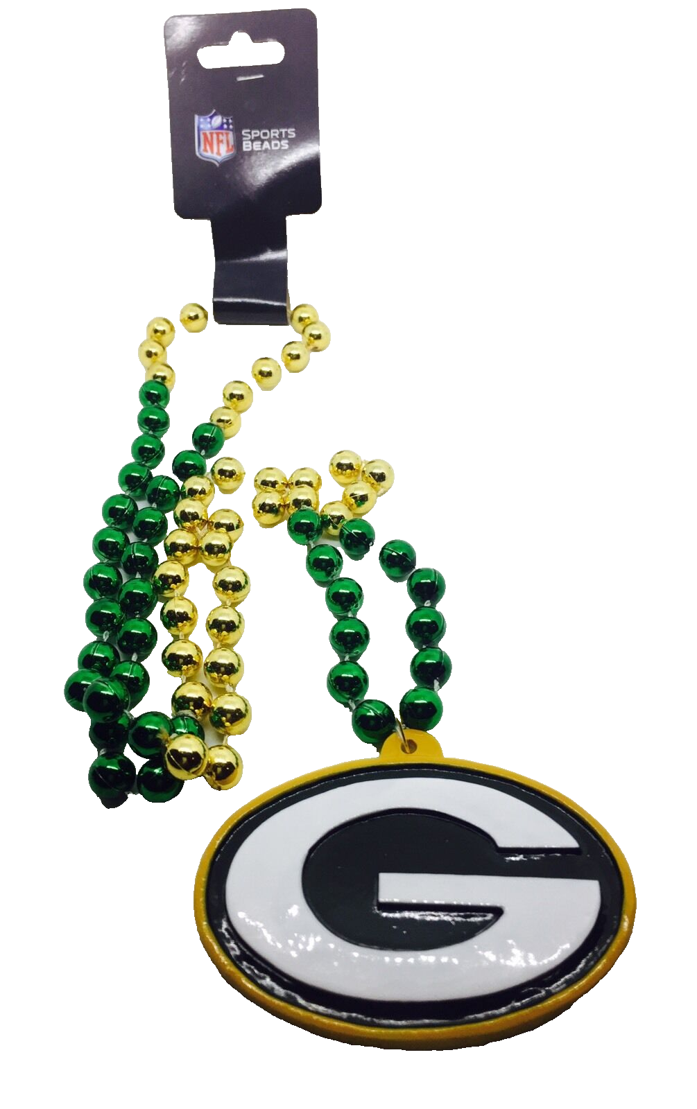 NFL Green Bay Packers Mardi Gras Beads With Medallion Necklace | eBay