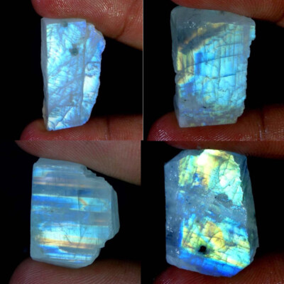 Rock Moonstone Rough Specimen Blue Fire Moonstone Rough Slab Natural ...