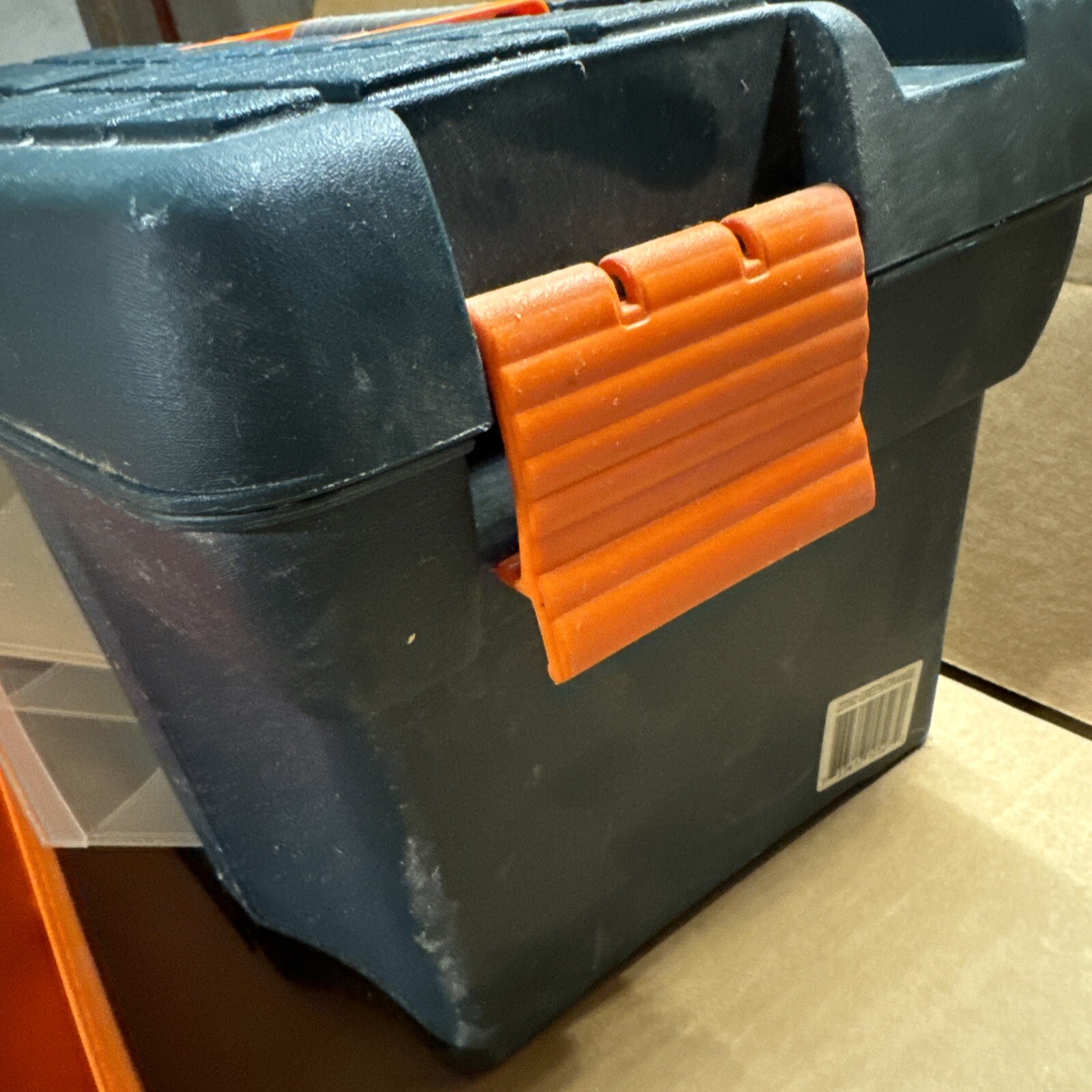 Large Heavy Duty Zap Locking Tool Box Orange/Blue | eBay