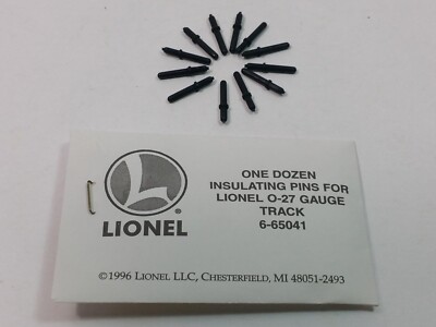 LIONEL 6-65041 Insulator Pins (12) O27 Gauge Insulating Track Tubular ...