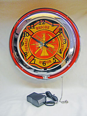 Fire House Rescue Lighted Neon Sign - New | eBay