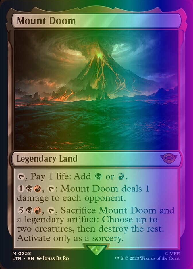 MTG Mount Doom (258/511) The Lord of the Rings Tales of Middle-earth NM ...