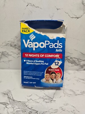 Vicks VapoPads Refills 8hr Soothing & Comfort Menthol Scent 12 Ct Pads ...
