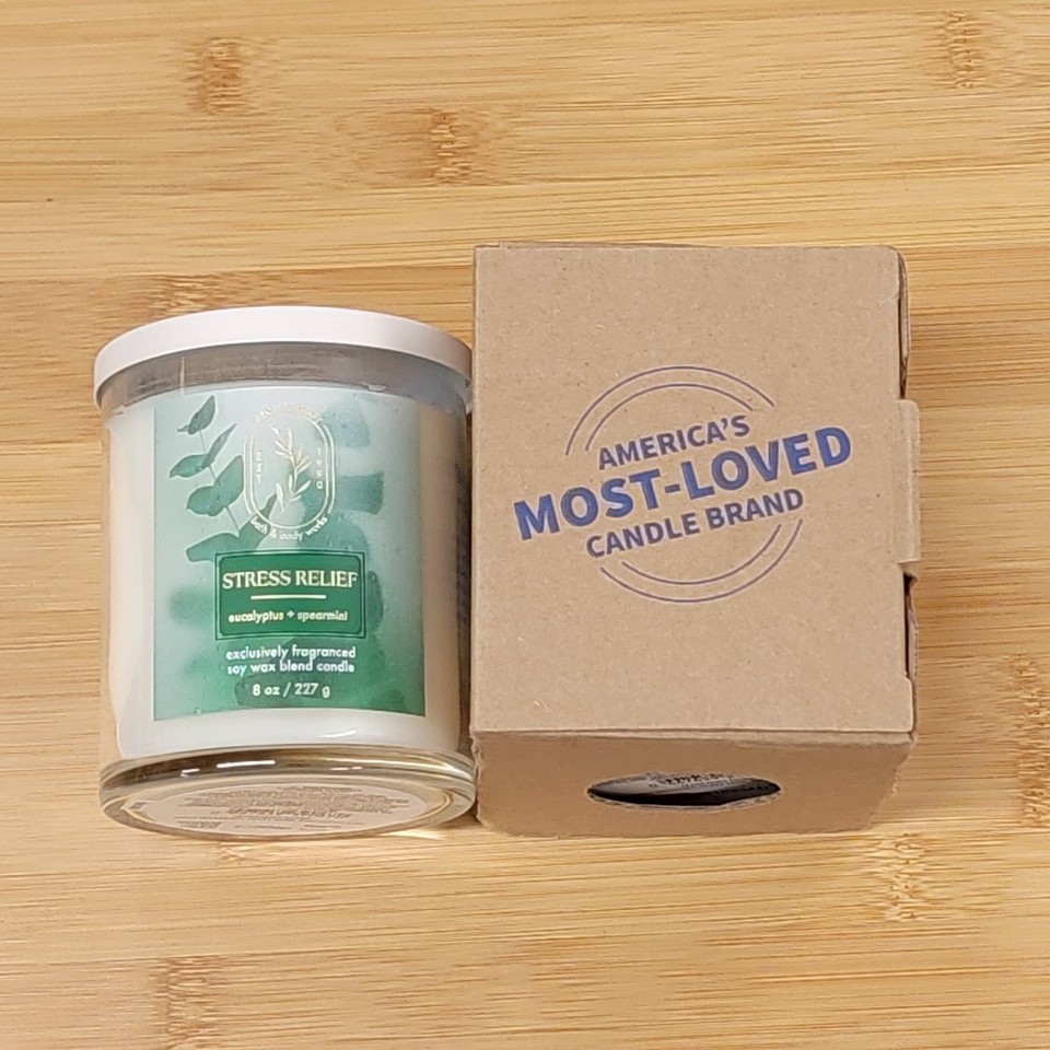 Bath & Body Works Stress Relief Eucalyptus Spearmint Candles 8 oz – Lot ...