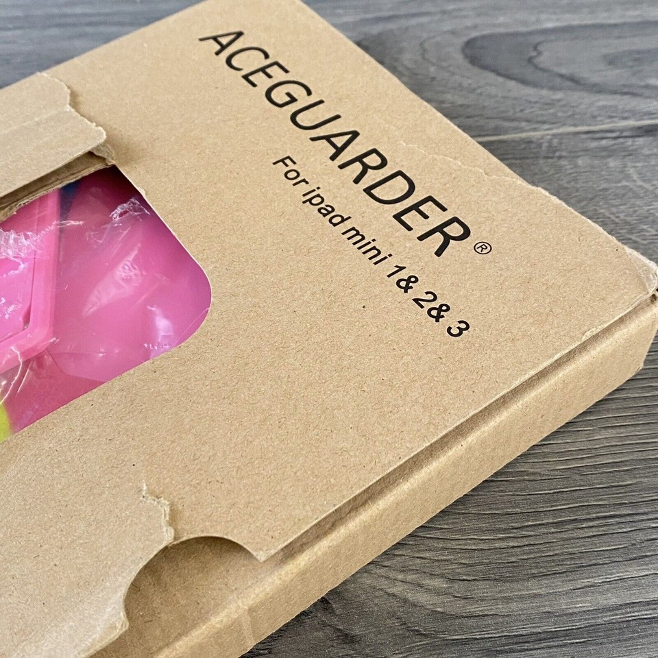 Aceguarder Pink Multicolored iPad Case For iPad Mini 1,2 & 3 With Stand ...