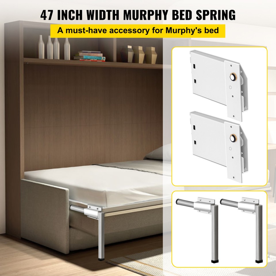 DIY Murphy Bed Springs Mechanism Hardware Kit Horizontal for Twin Size ...