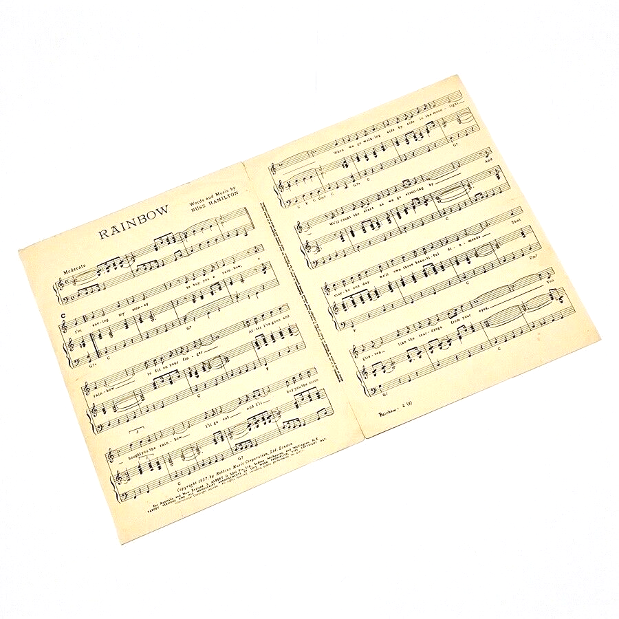 RUSS HAMILTON - RAINBOW - Rare Australian Sheet Music 1957 - J. Albert ...