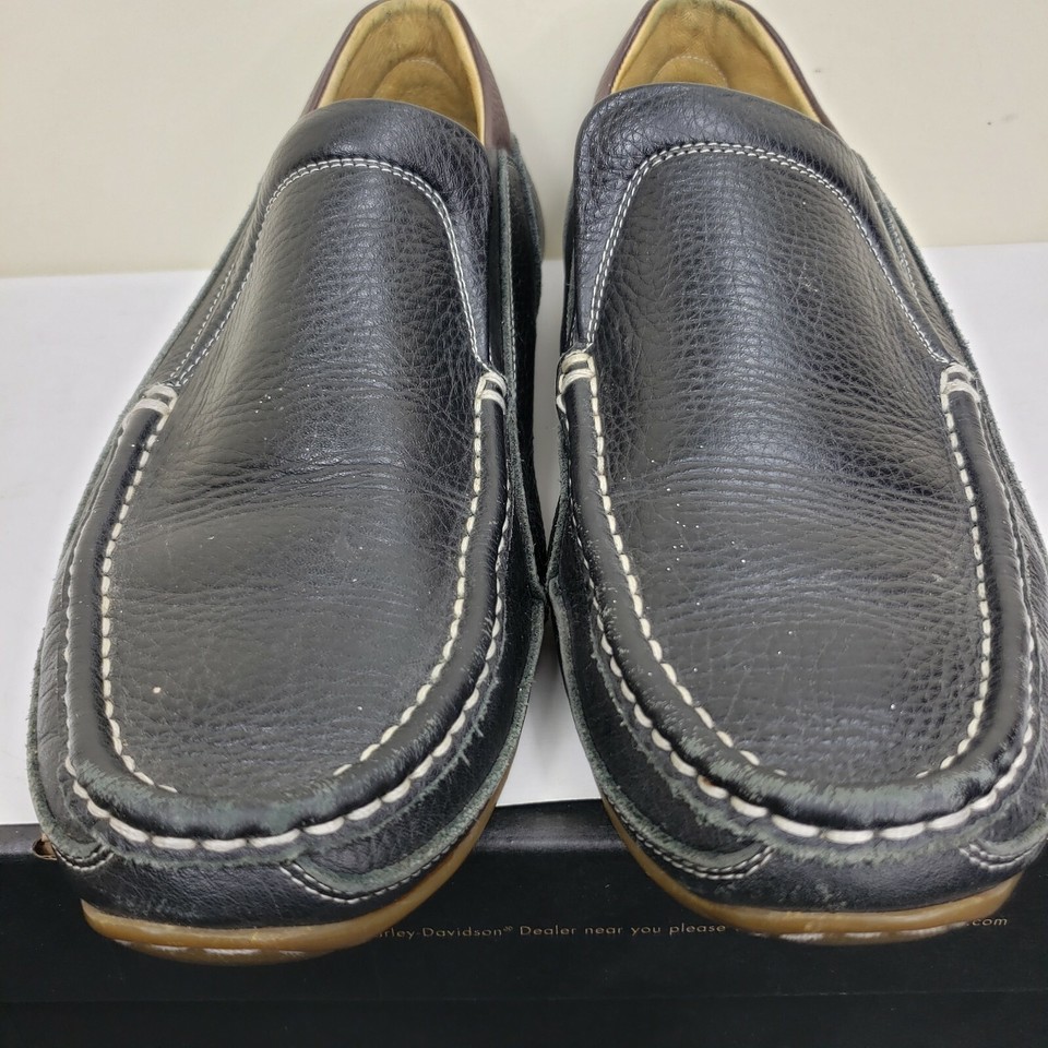 Pabder Black Brown Calf Leather Loafer Men's 7.5 Made in Italy Handmade ...