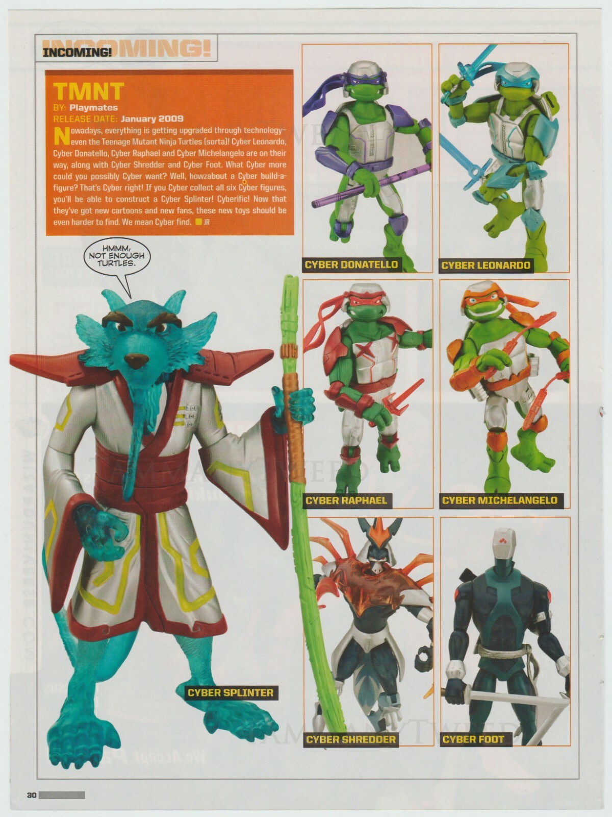 Teenage Mutant Ninja Turtles TMNT Unproduced Cyber Toys Print Ad ...