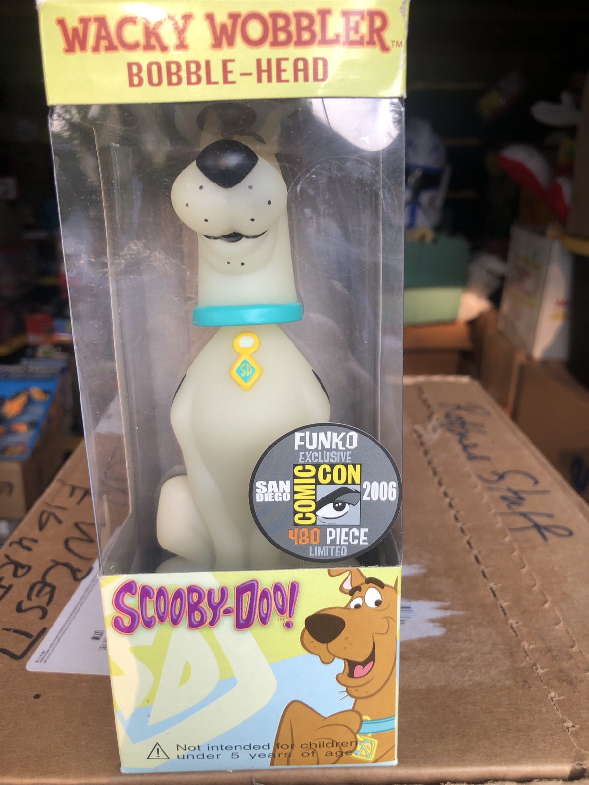 Funko Wacky Wobbler - Scooby Doo- LE 1 of 480 made SDCC 2006 RARE. glow ...