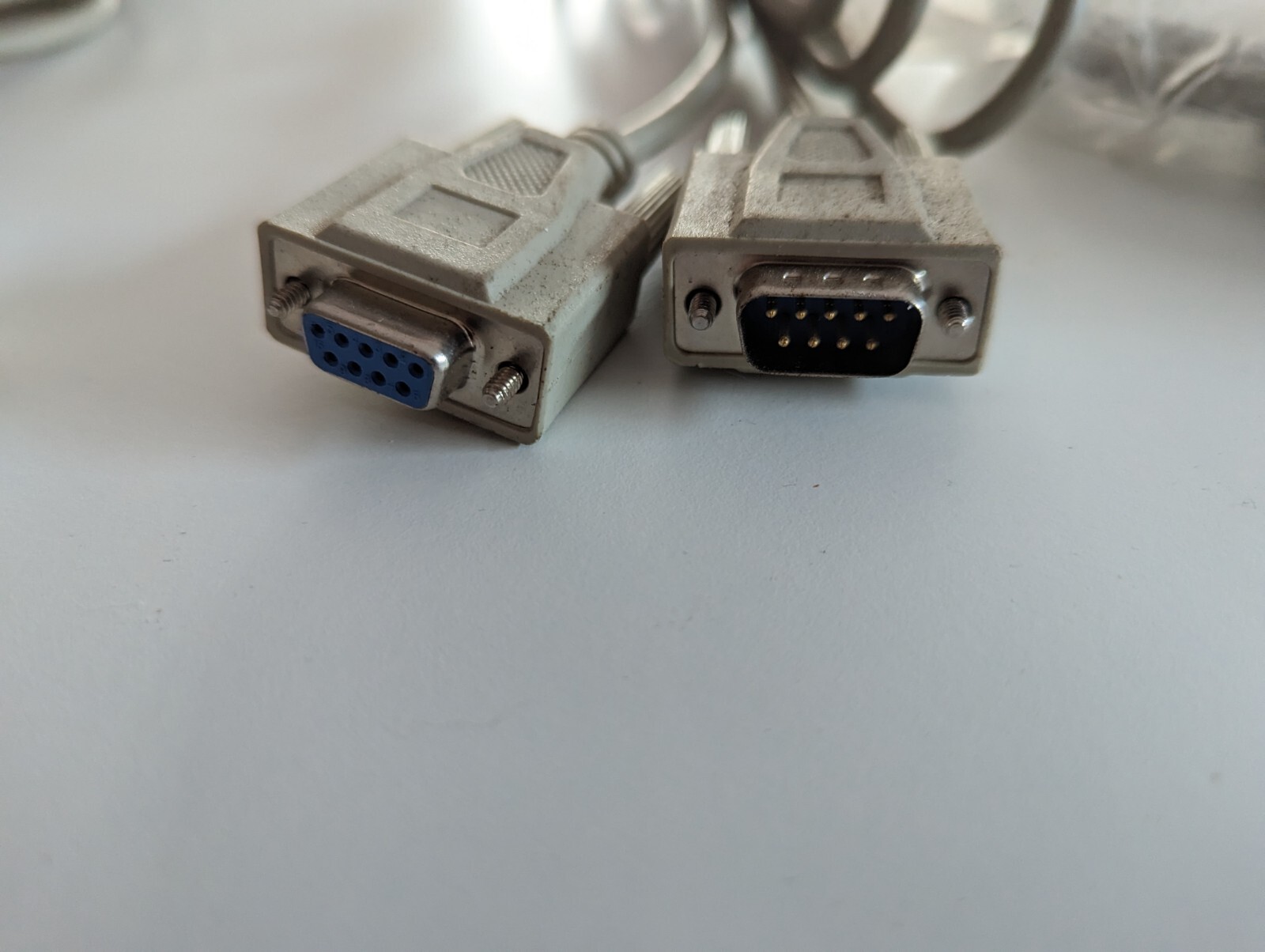 Bulk lot of RS-232 DB9 Serial communications cables Male Female end ...