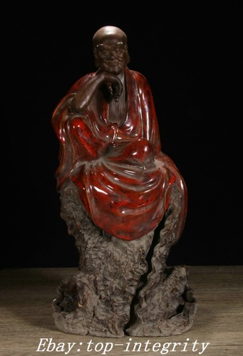 15.7" China Shiwan Porcelain Rohan lohan Arhat Damo Dharma Buddha ...