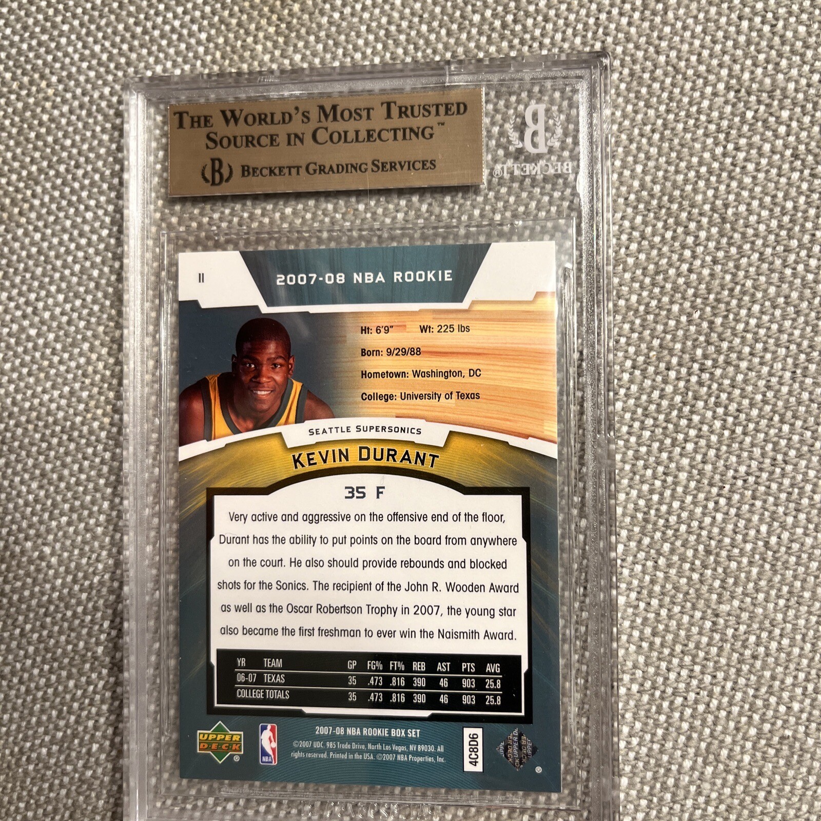 2007-08 Upper Deck NBA Rookie - #11 Kevin Durant (RC) for sale online ...