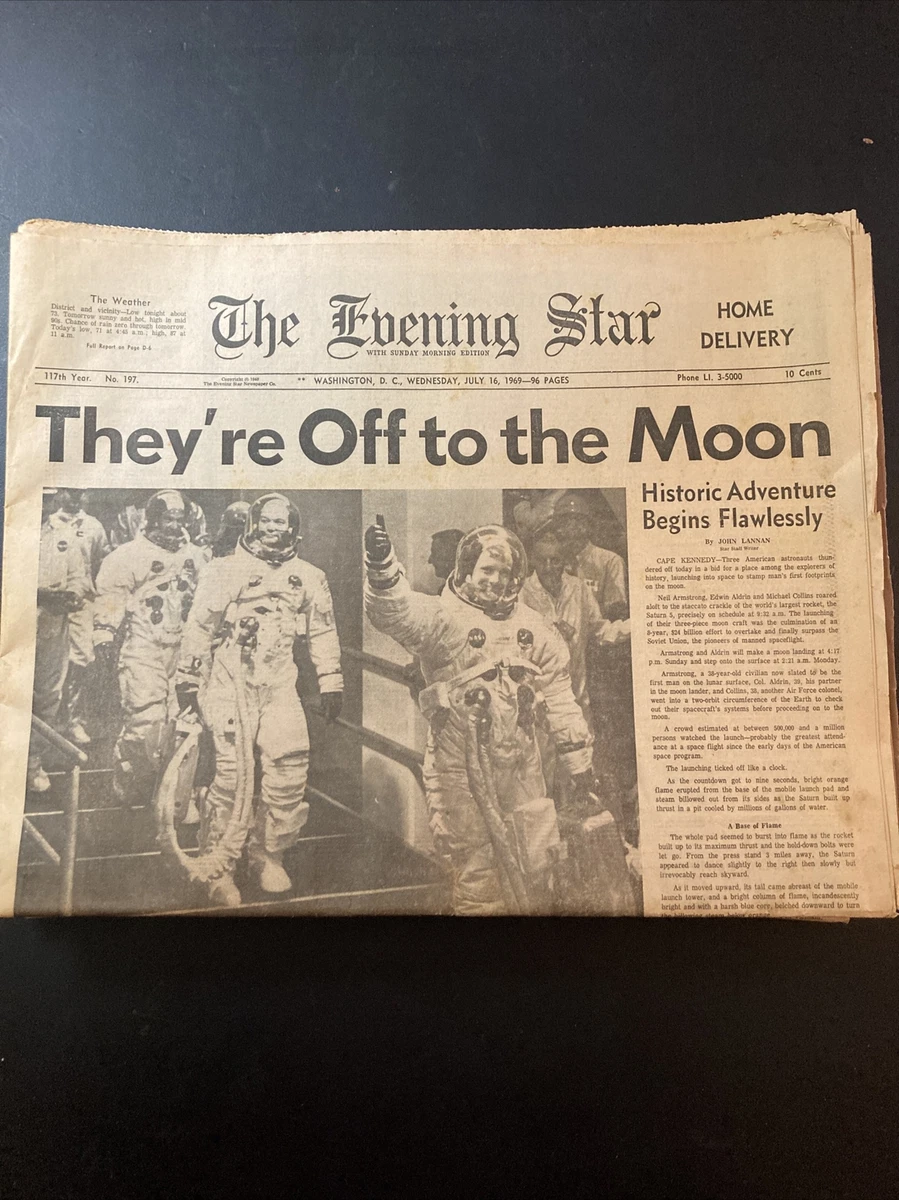 Historic Moon Landing Newspaper