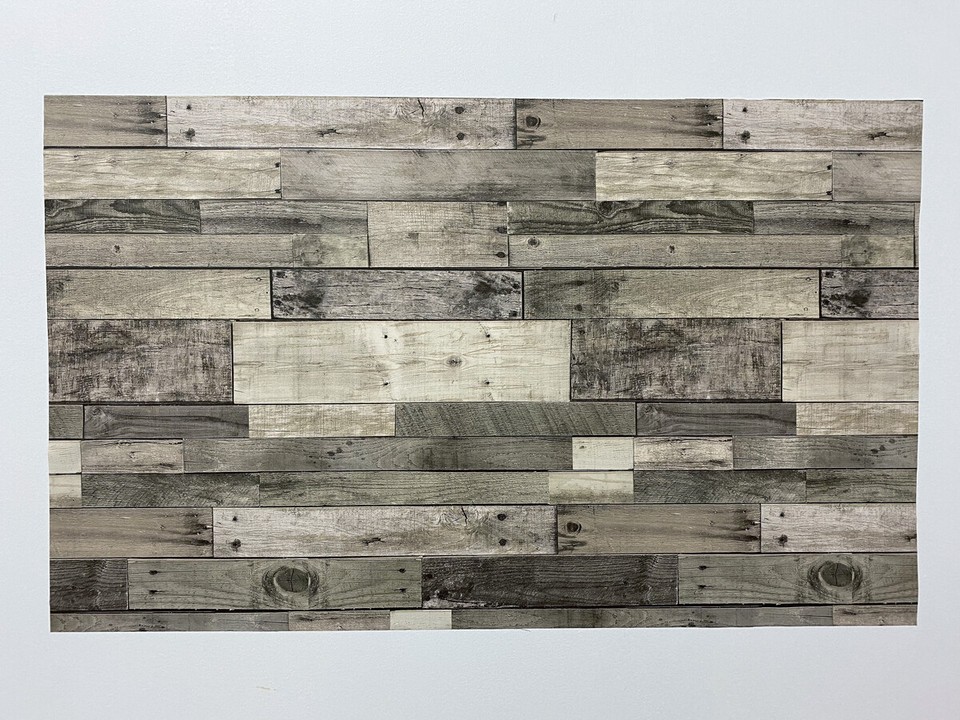 3D Rustic Wood Wallpaper Vintage Vinyl Film Sticker Self-adhesive Plank ...