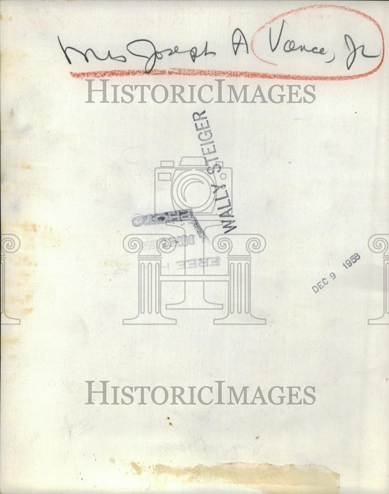 1958 Press Photo MRS JOSEPH A VANCE - DFPC51923 | eBay