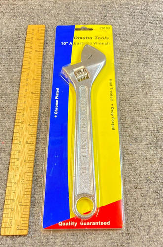 Omaha Tools Adjustable Crescent Wrench 10" Chrome Plated New! | eBay