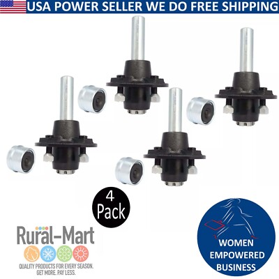 4pack Trailer Axle Kit with 4 on 4" Bolt Idler 1" Hub & Round BT8 ...